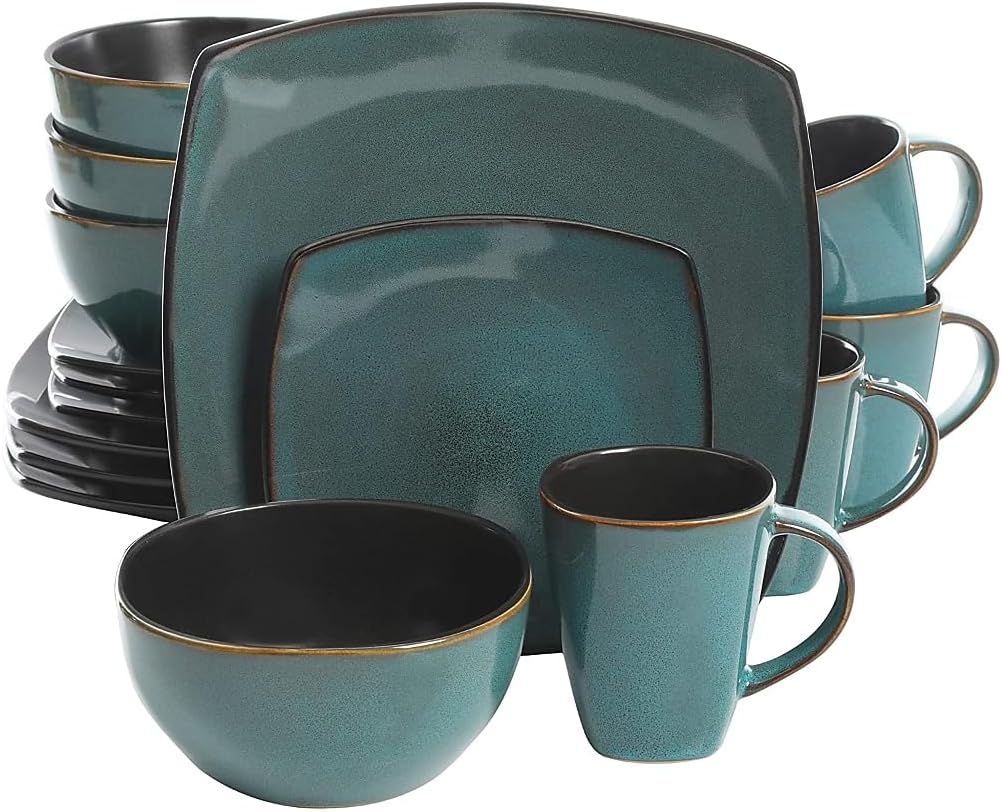 Amazon.com | Better Homes and Gardens Bazaar Brown 16-Piece Dinnerware ...