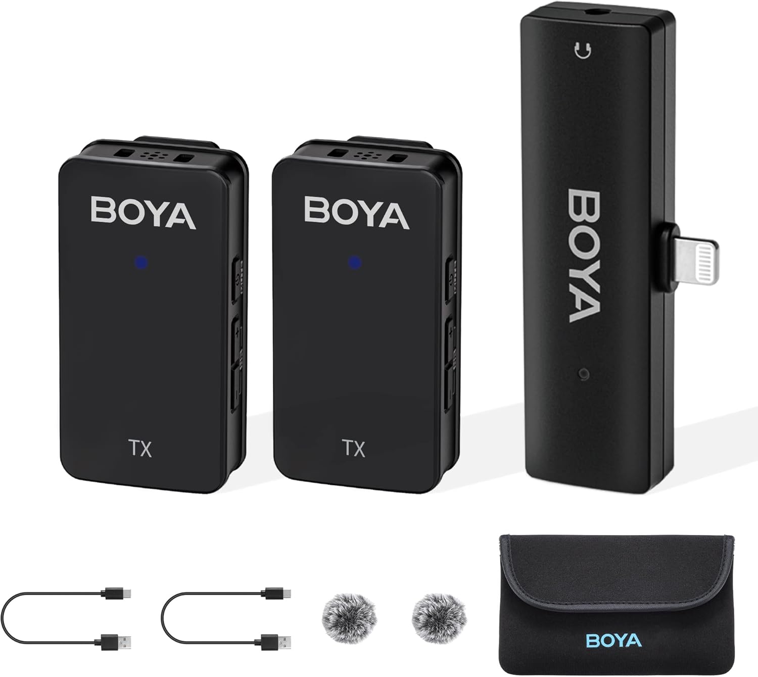 BOYA BY-WMic5 Dual Wireless Lavalier Lapel Microphone Mini Mic : Amazon ...
