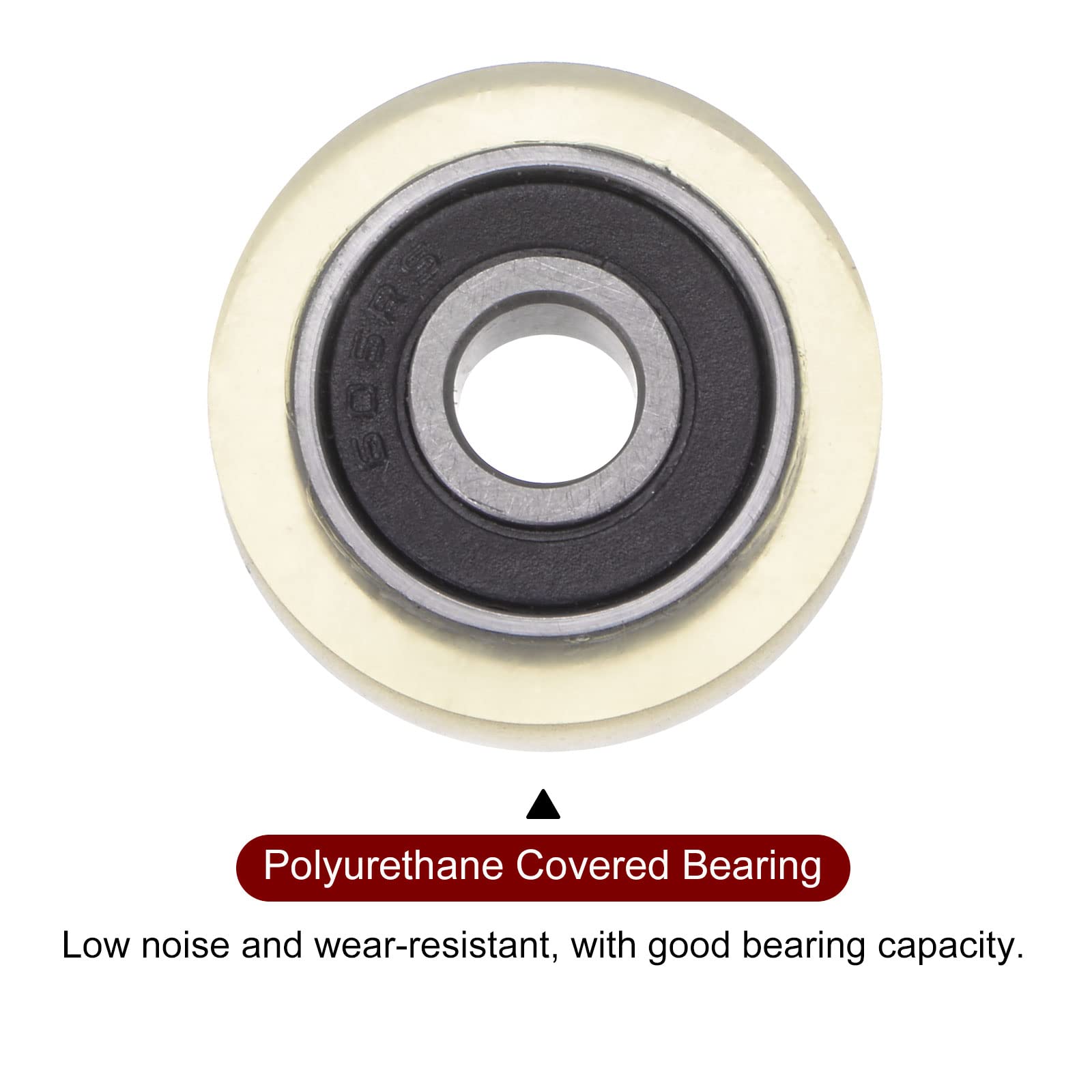 Snapklik.com : HARFINGTON PU Pulley Roller Bearing 6x22x6mm ...