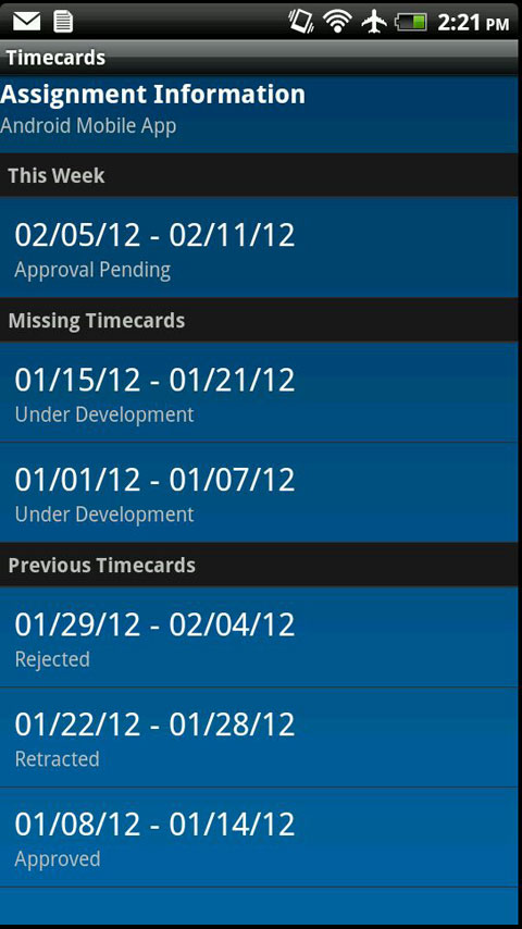 IQNavigator Timecards - App on Amazon Appstore