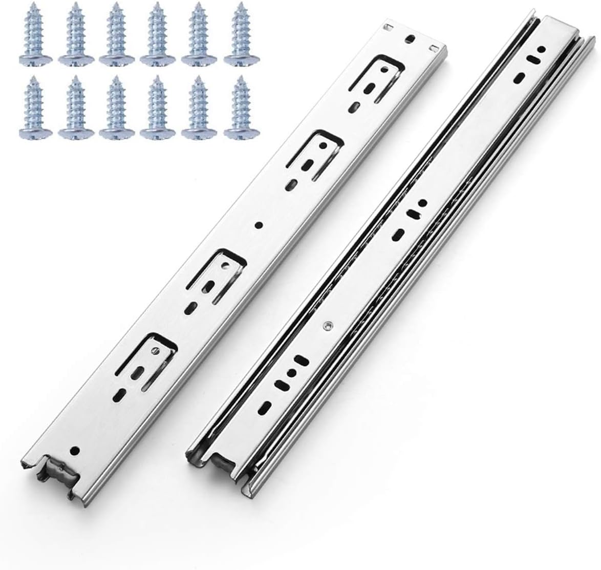 Drawer Slides, URBEST 10 Inch Full Extension 3 Section Ball Bearing ...