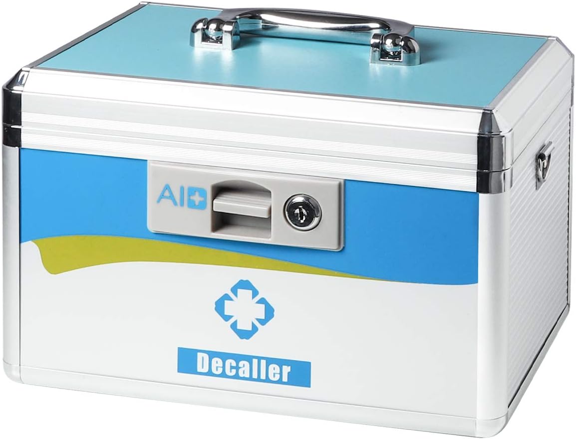 Amazon.com: Decaller First Aid Box with Security Lock, Medical Box with ...