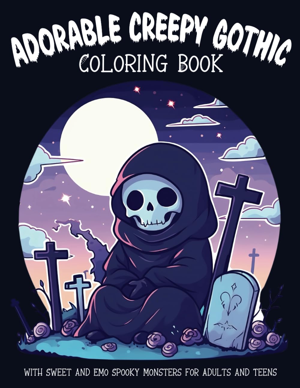 Amazon.com: Adorable Creepy Gothic Coloring Book with Sweet and Emo ...