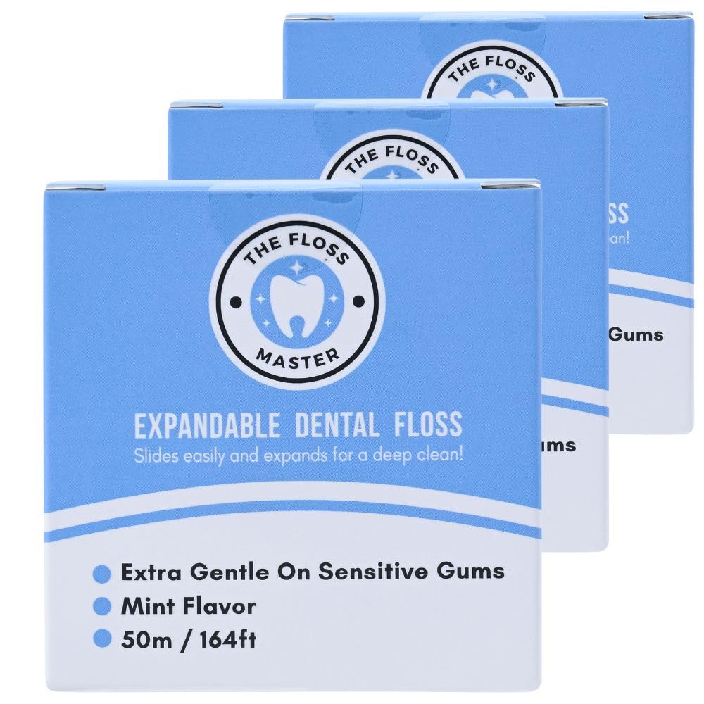 Amazon.com : Expandable Dental Floss 3 Pack I Plastic-Free Dispenser I ...
