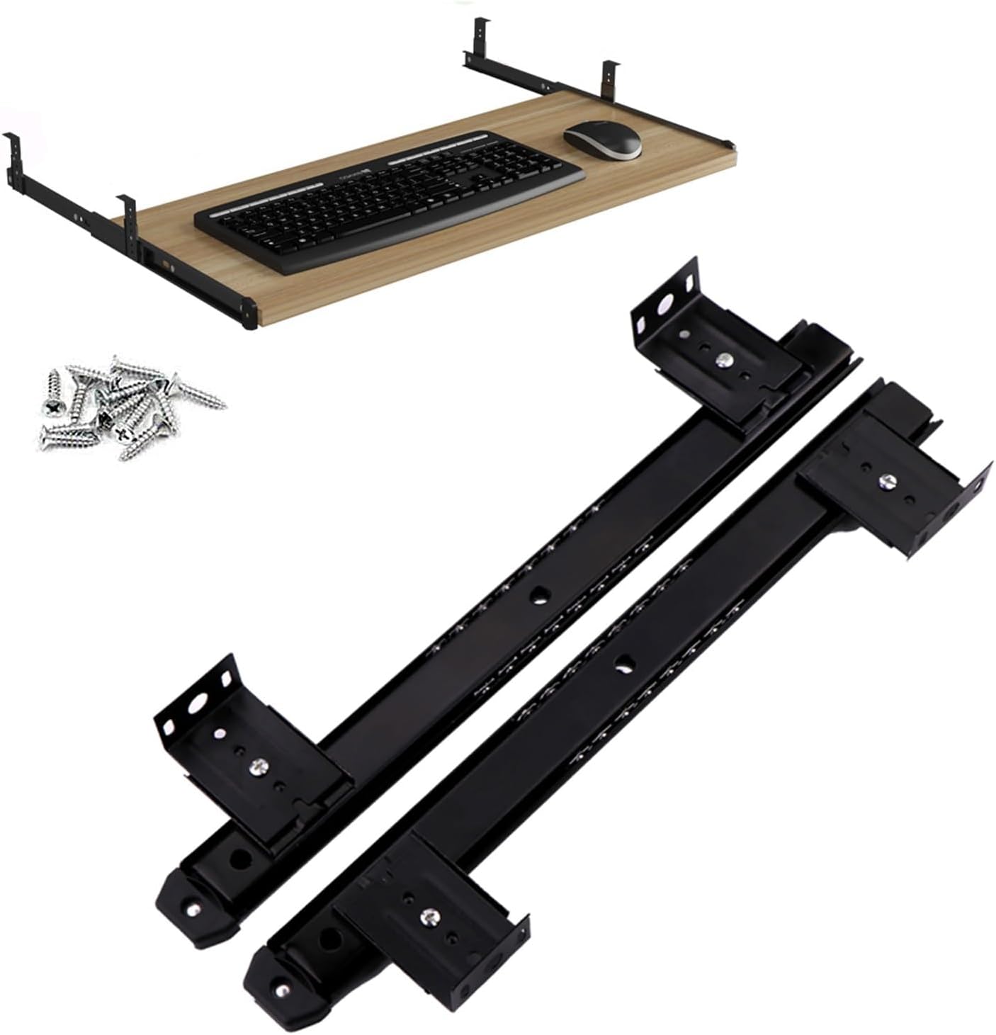 Drawer Slides, Ball Bearing Slides for Keyboard Racks, 1 Pair Keyboard ...