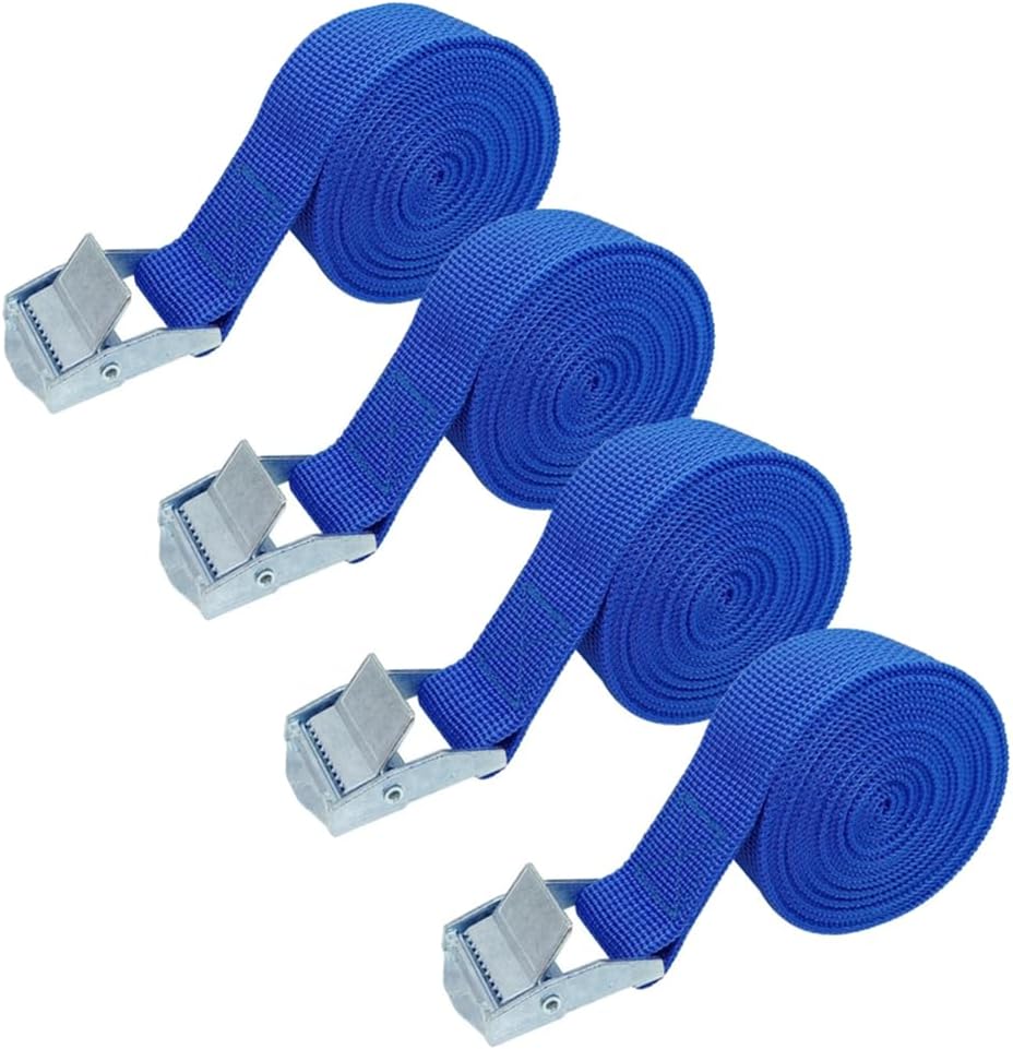 4 Pack Tensioning Belts 4M x 25mm Heavy Duty Ratchet Straps Lashing ...