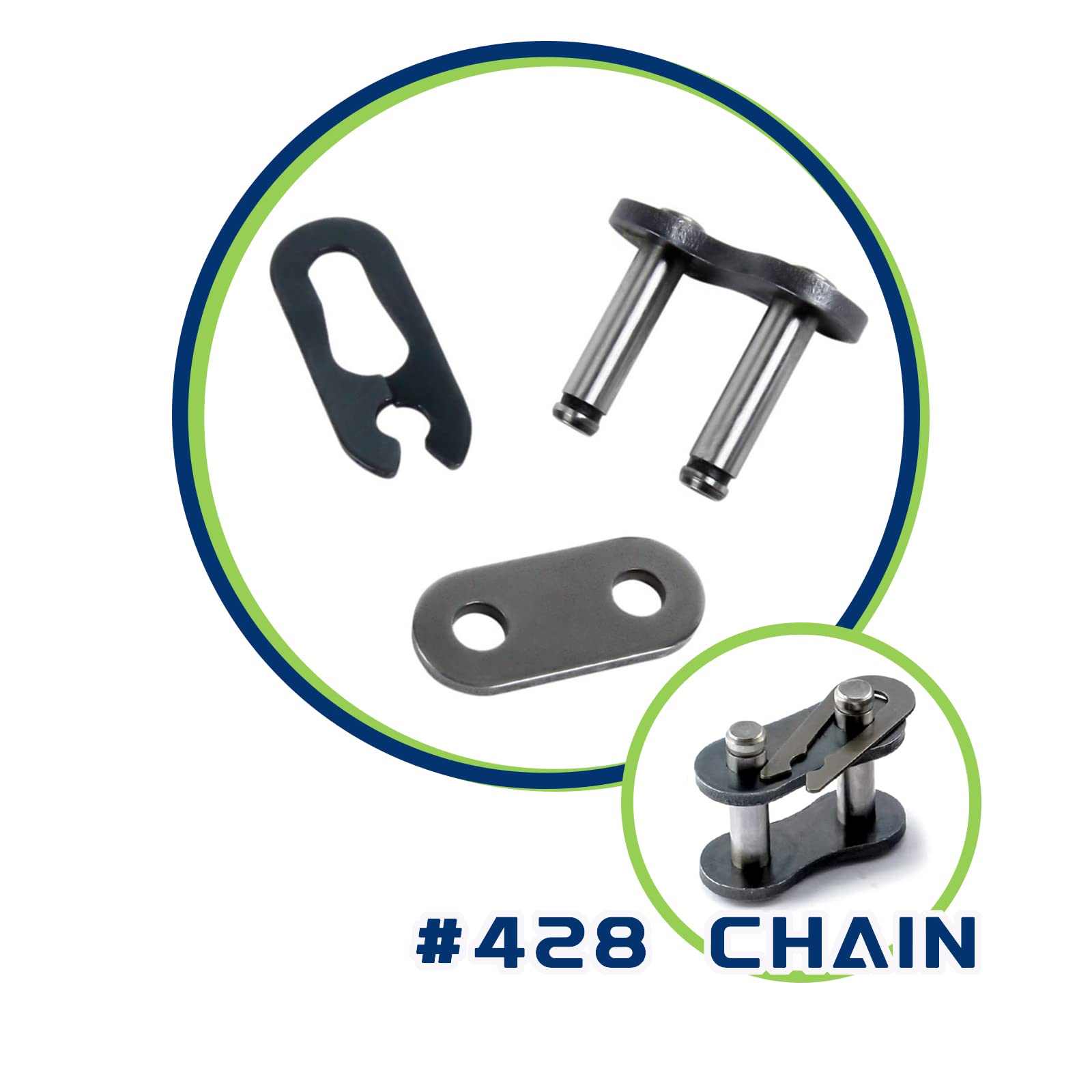 Snapklik.com : #428 Chain Master Links, Carbon Steel Heavy Duty Roller ...