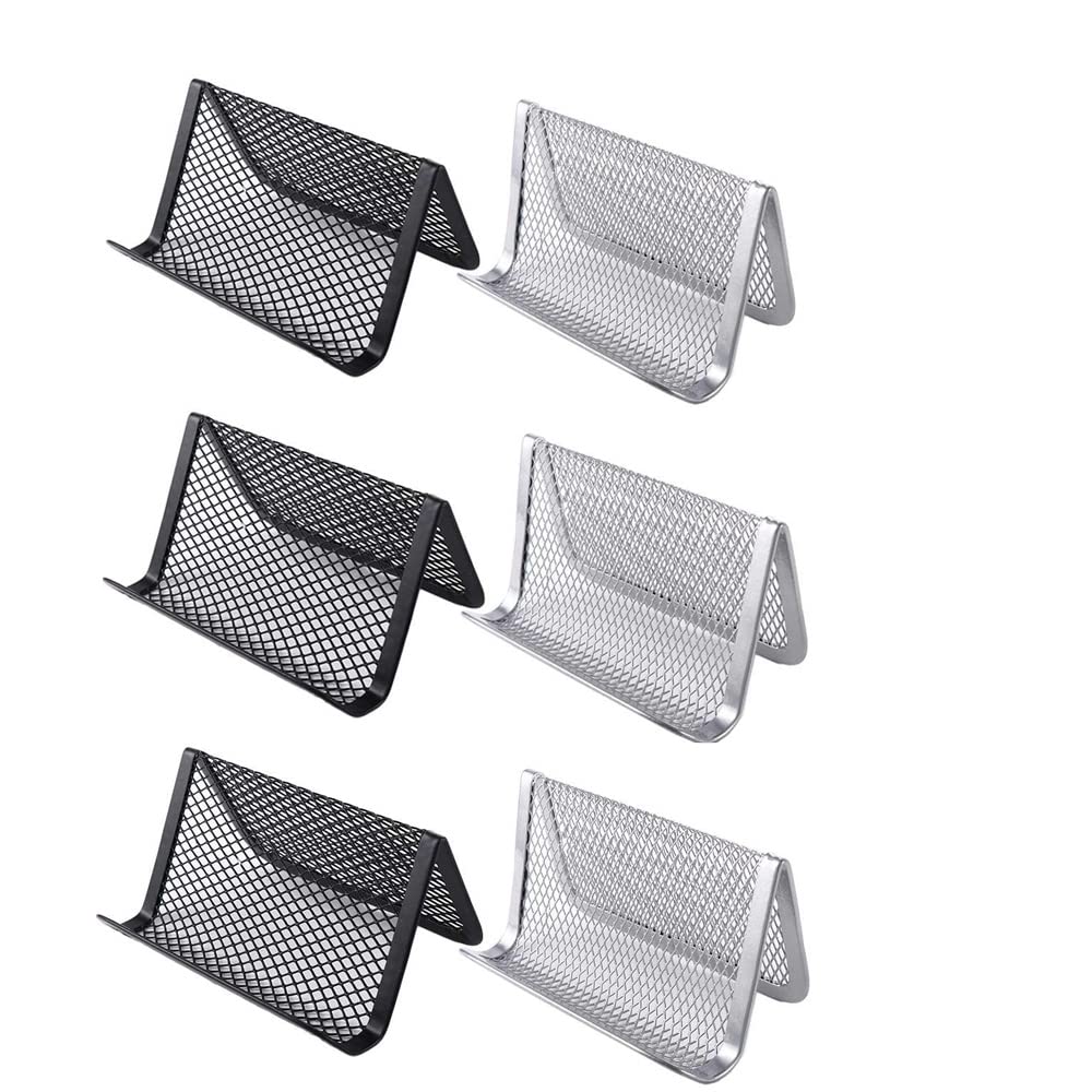 Amazon.com : Vctitil 6Pcs Business Card Holder,Metal Mesh Desk Name ...