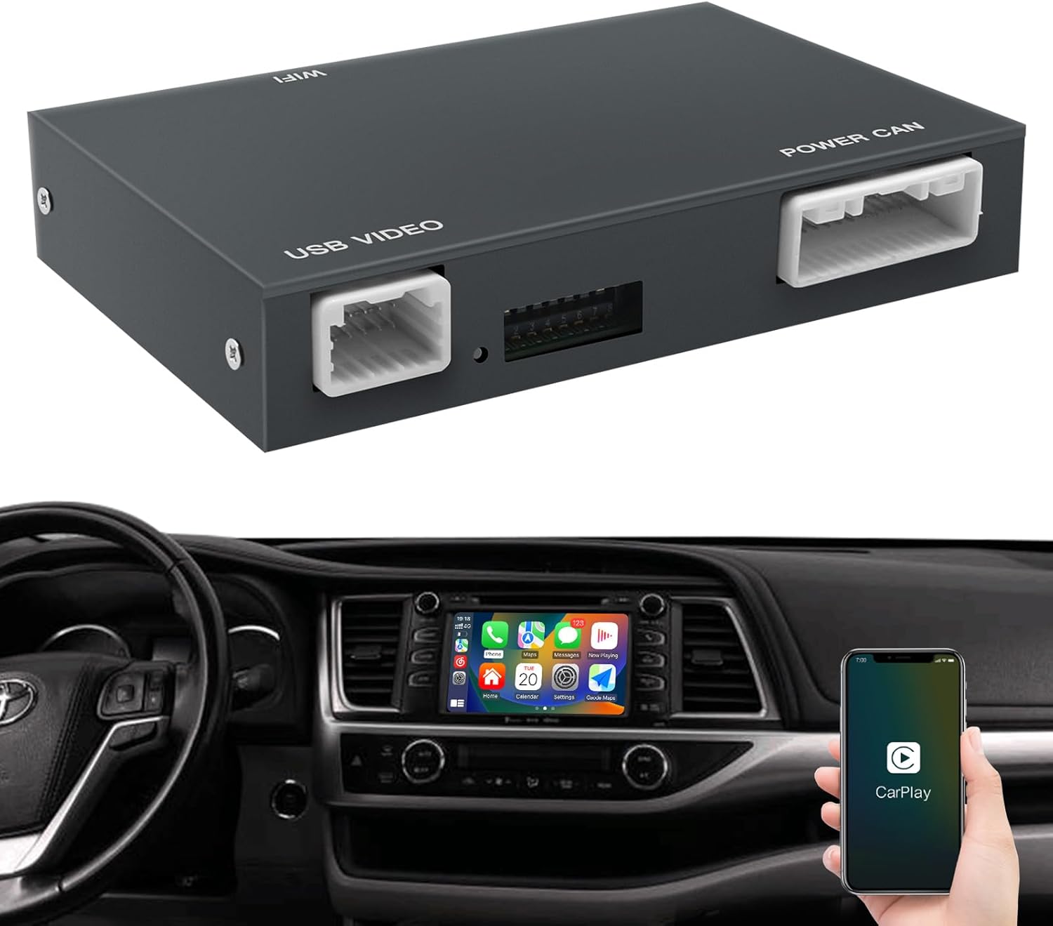 Amazon.com: Wireless Carplay/Android Auto Adapter for Toyota with ...