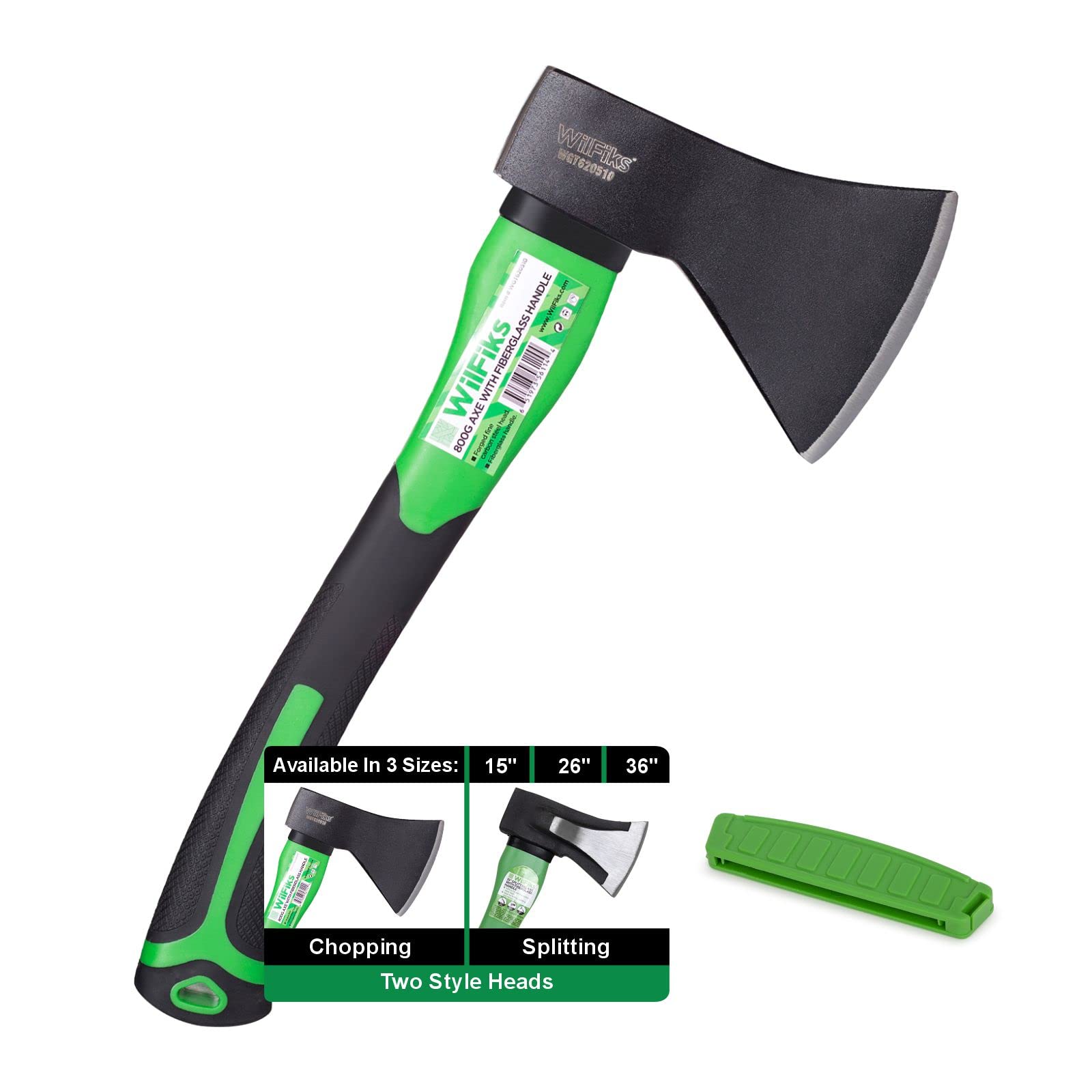 WilFiks Chopping Axe, 15” Camping Outdoor Hatchet for Wood Splitting ...