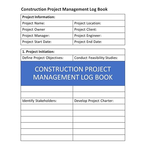 Snapklik.com : Construction Project Management Log Book: Involves ...