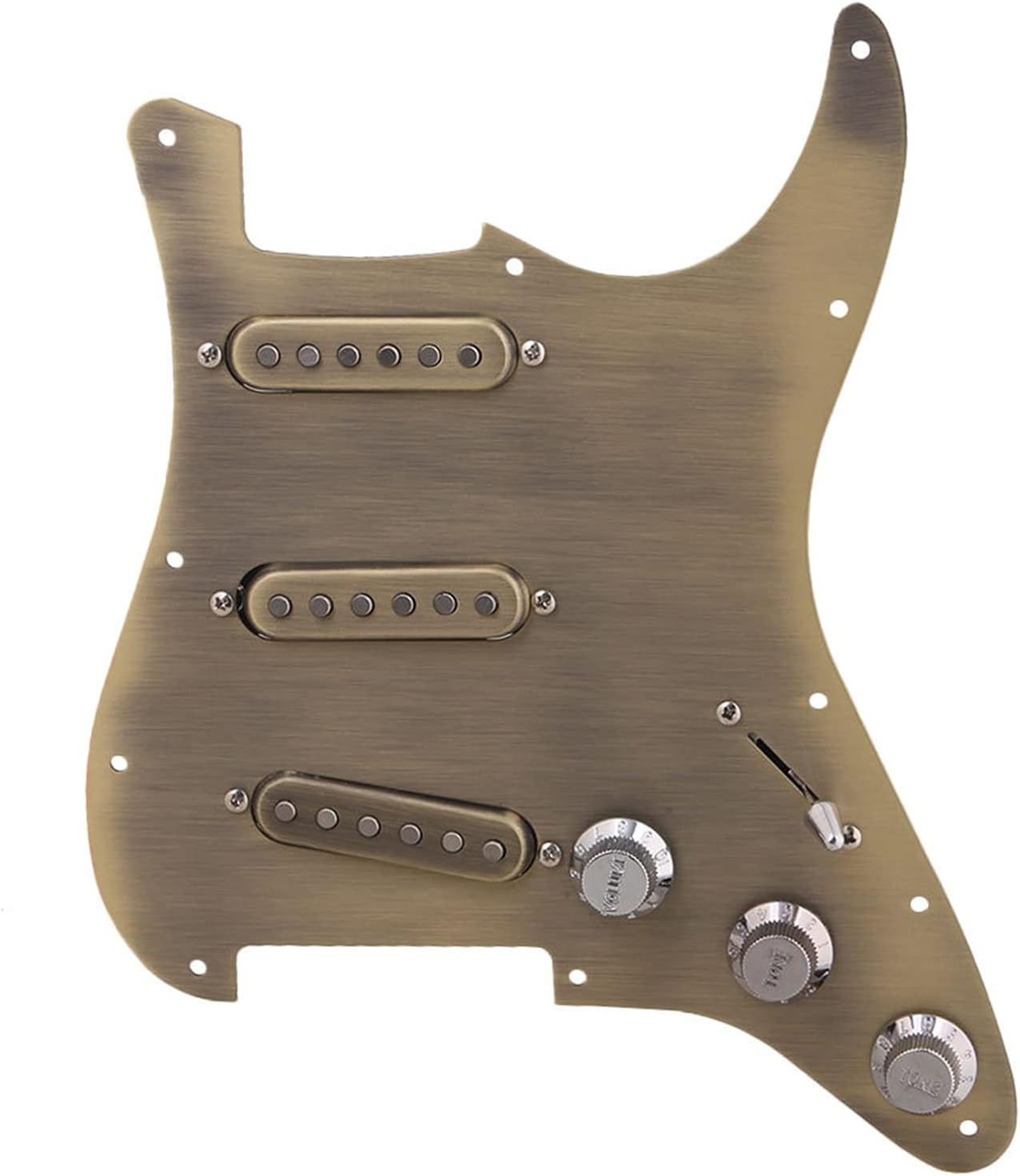 Amazon.com - Pickguard Pre-Wired Antique Bronze SSS Single Coil ...