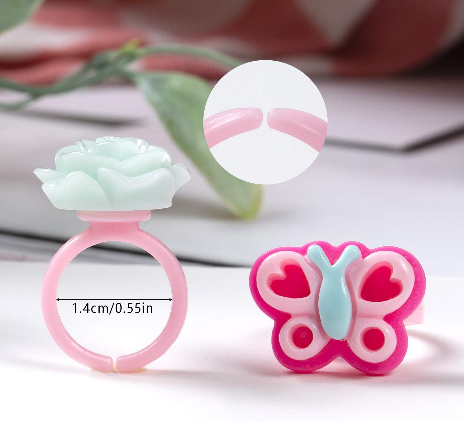 Wodasi 50Pcs Kids Rings, Rings for Girls with Box, Rings for Kids Girls ...