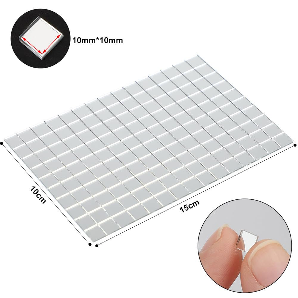 Snapklik.com : Self-Adhesive Real Glass Craft Mini Square Mirrors ...
