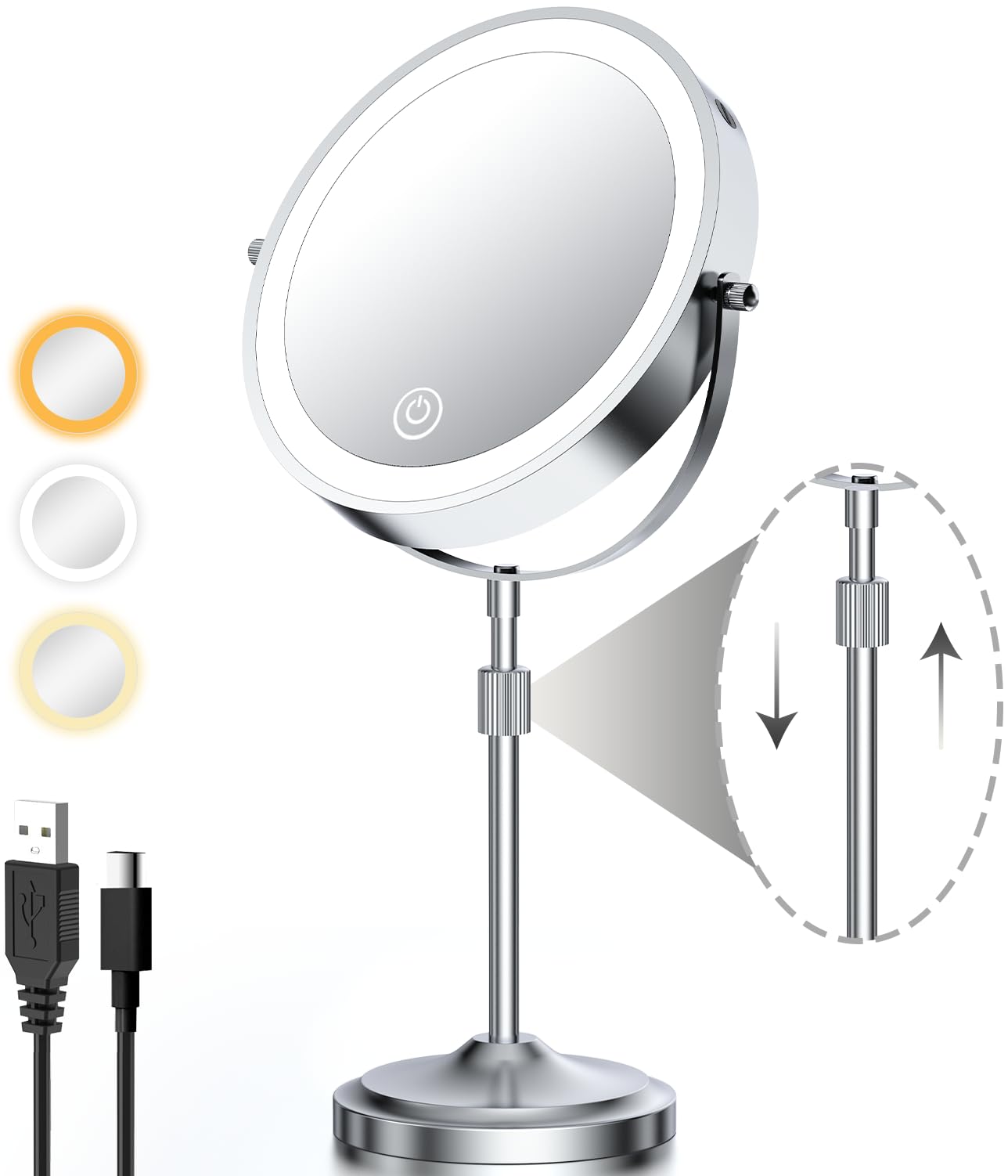 Amazon.com - 9" Lighted Makeup Mirror with 1X 10x Magnification ...