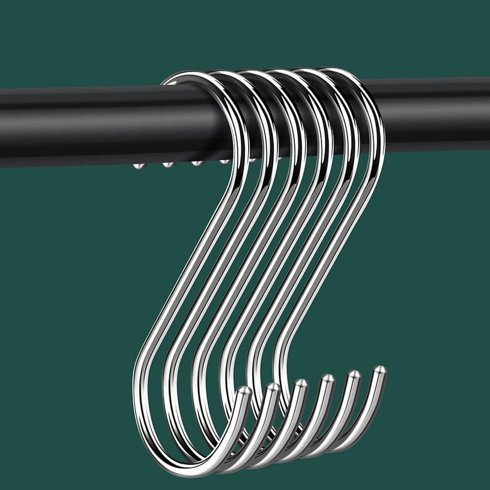 Amazon.com: Evob 20 Pack 3.4" S Shaped Hooks Stainless Steel Metal ...
