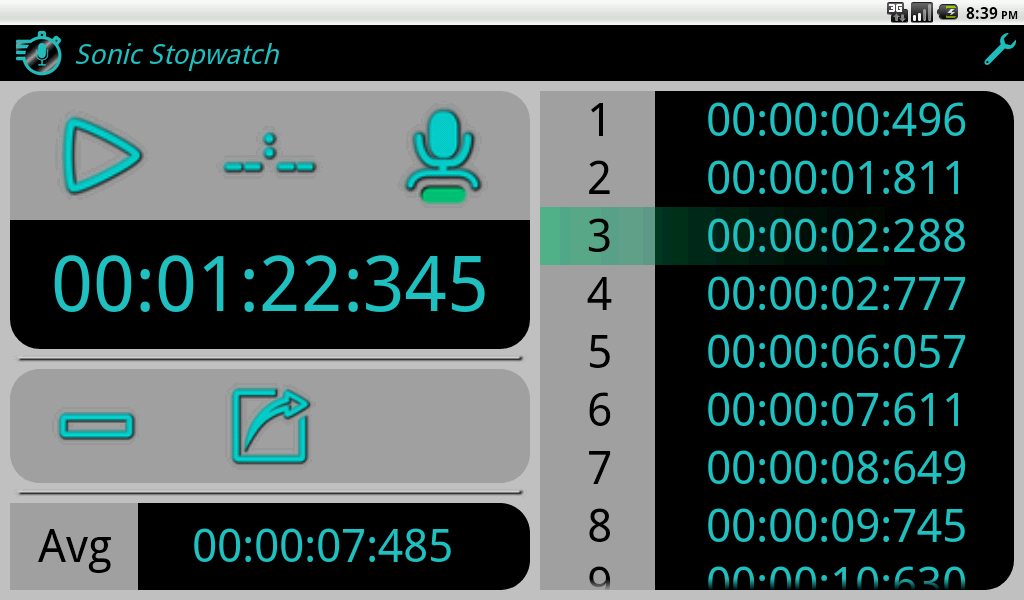Sonic Stopwatch - Application sur Amazon Appstore
