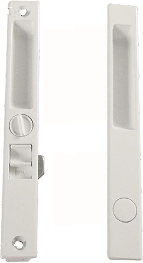 Sliding Glass Patio Door Lock Handle Set, Non-Keyed, Flush Mount, with ...