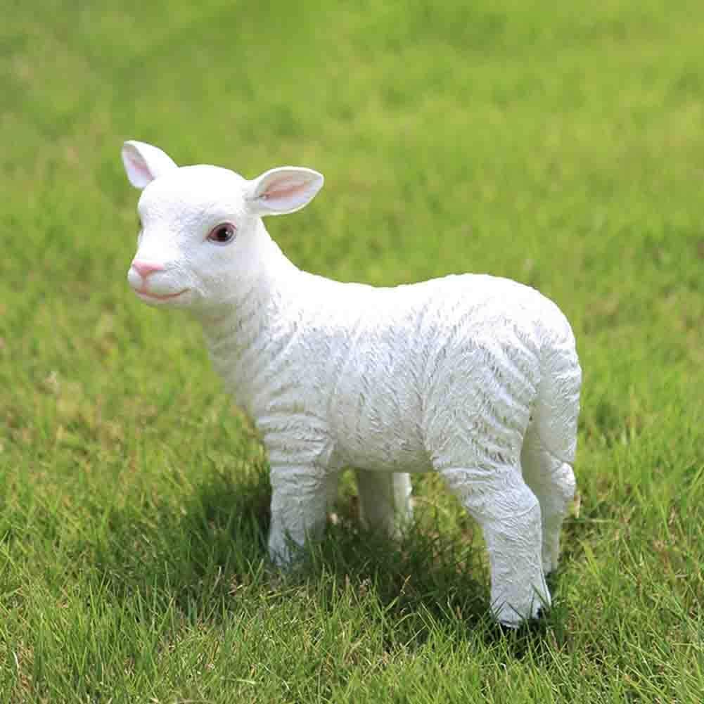 Amazon.com: Outdoor Lamb Statue,Garden Farm Baby Sheep Sculpture ...