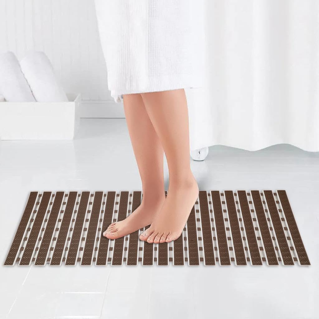 Buy Home Cloud Premium Comfy Shower Mat with Suction Cups and Drain ...