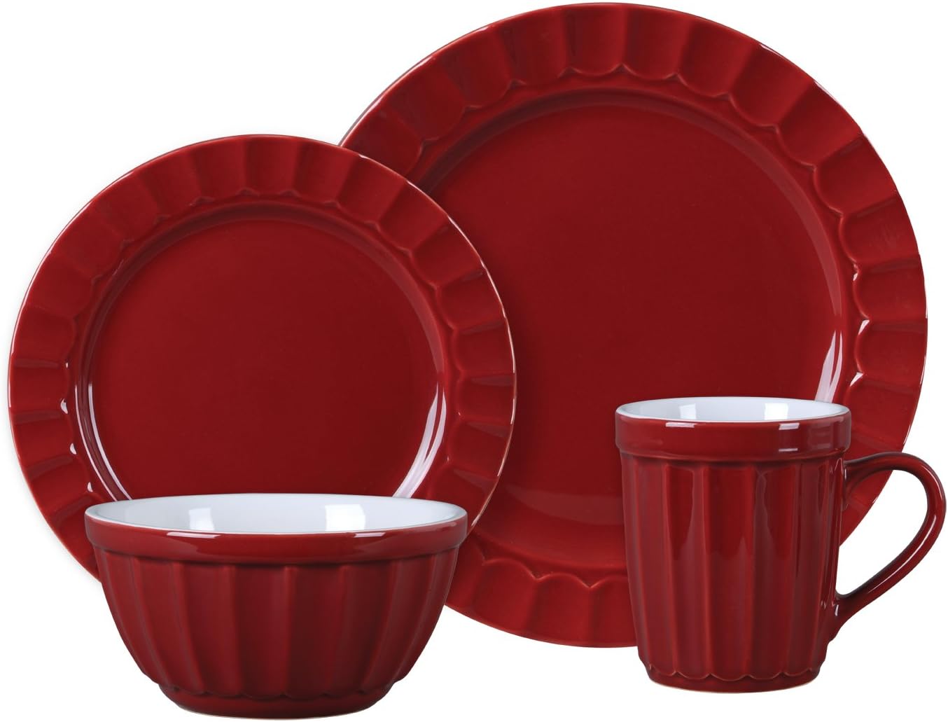 Amazon.com | Gibson Montcrest 16-Piece Stoneware Dinnerware Set ...