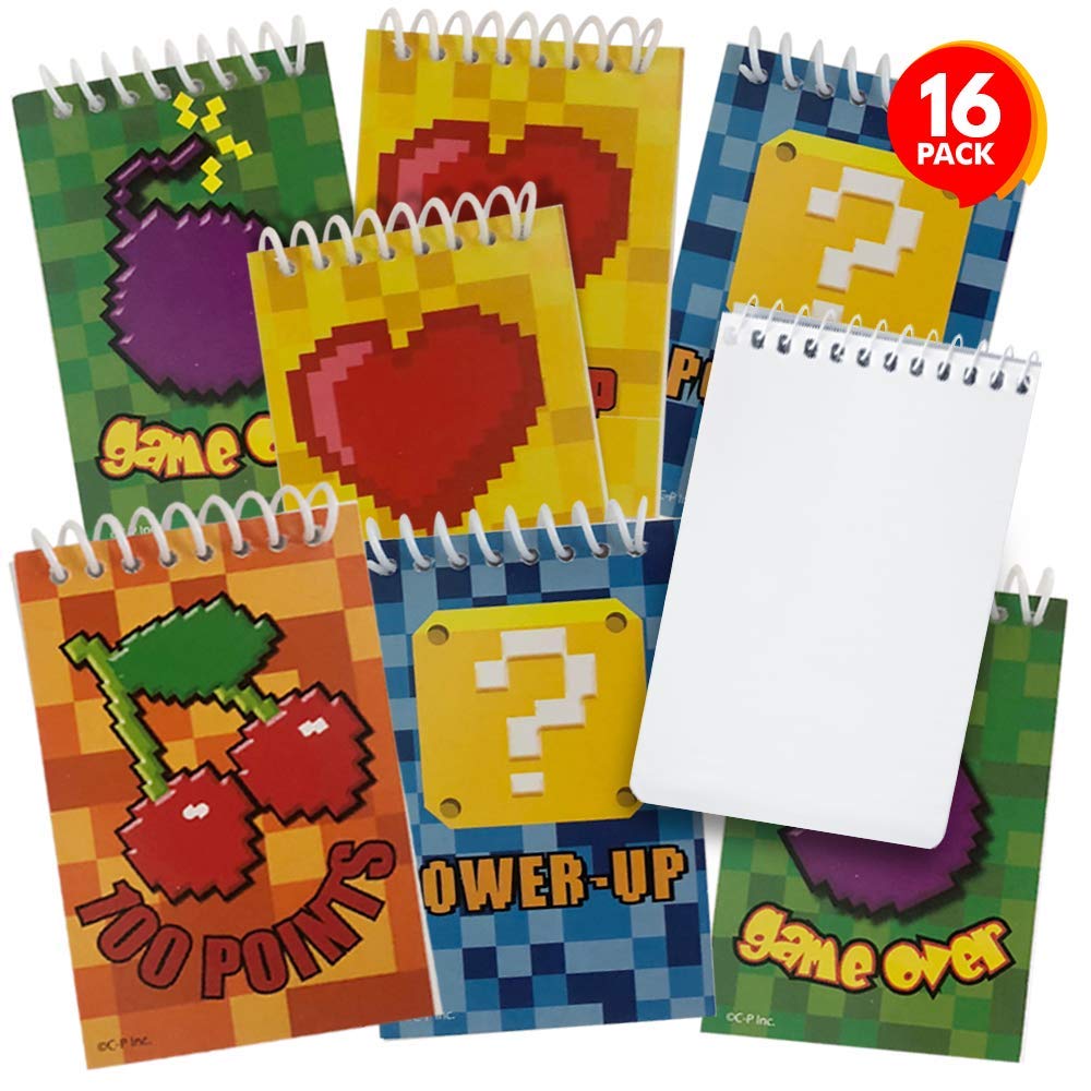 Buy ArtCreativity Mini Power Up Notebooks, Pack of 16, Video Game ...
