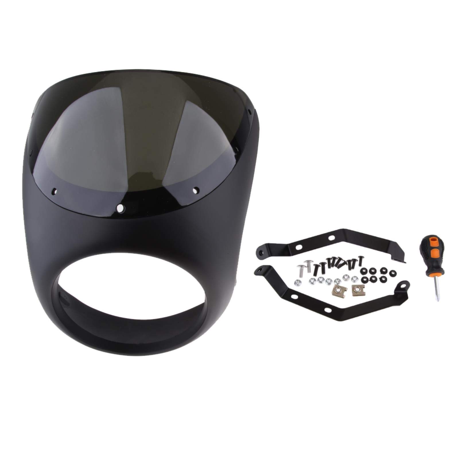 Julo Universal Motorcycle 7inch Round Headlight Fairing Screen For ...