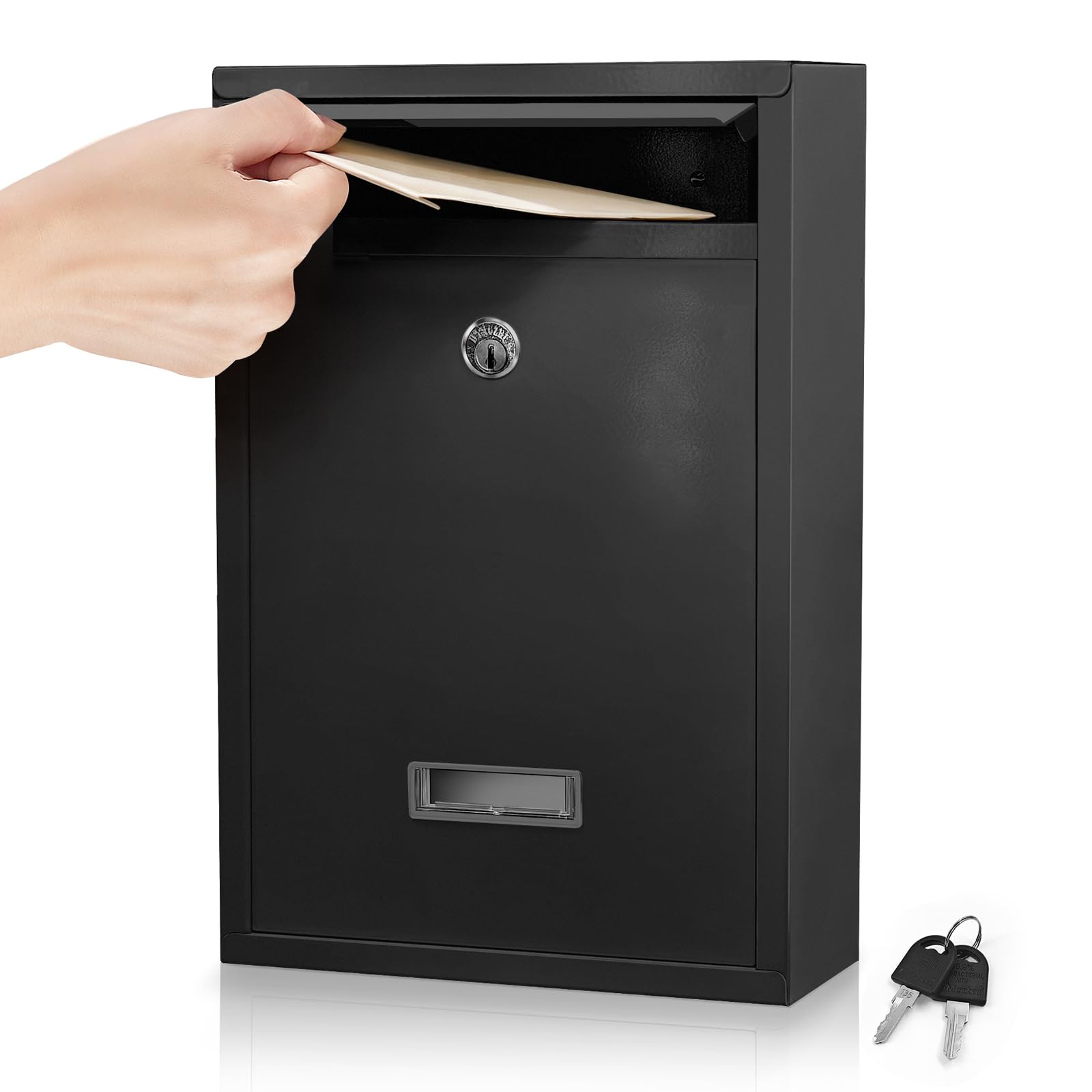 Mailbox Wall Mounted, Key Lock Mail Boxes, 3.3" D x 8.5" W x 12.6" H ...