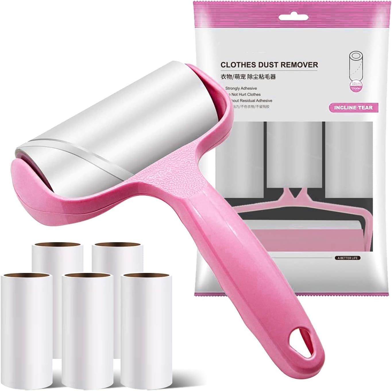 Lint Rollers Pet Hair Extra Stick Lint Remover, Pet Hair Removal Brush ...