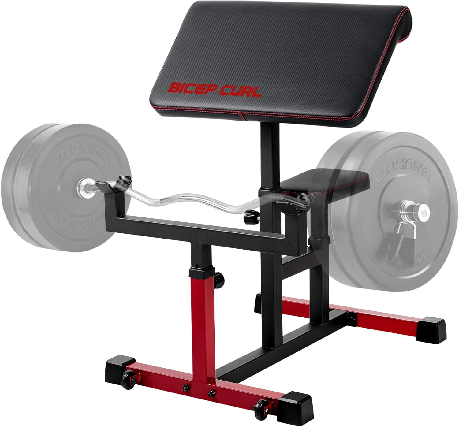 ER KANG Preacher Curl Bench, 350LBS Strength Training Biceps Bench for ...
