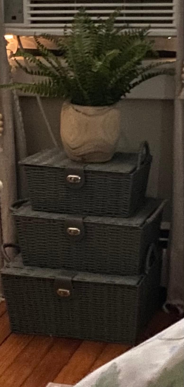 Amazon.com: Set of 3 Woven Storage Basket Bin Wicker Hamper Stackable ...