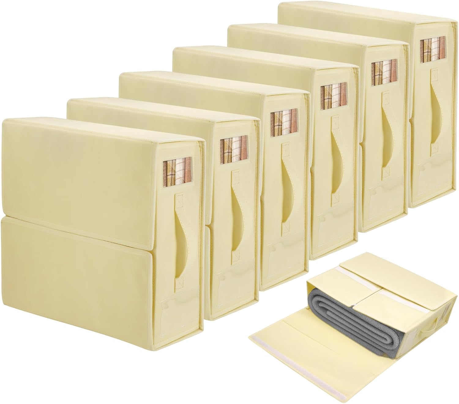 Amazon.com: 6 Pack Bed Sheet Set Organizer and Storage, Foldable Sheet ...