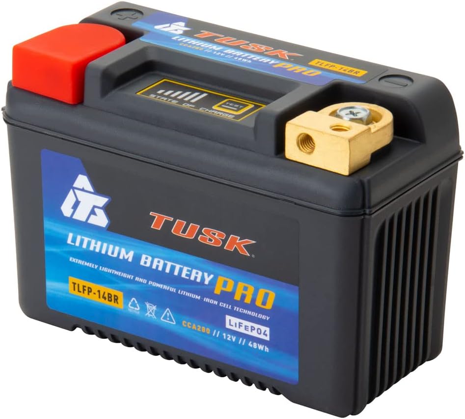 Tusk Lithium Pro Battery TLFP-14BR - 12V 4Ah, 48 Wh, 280 CCA ...
