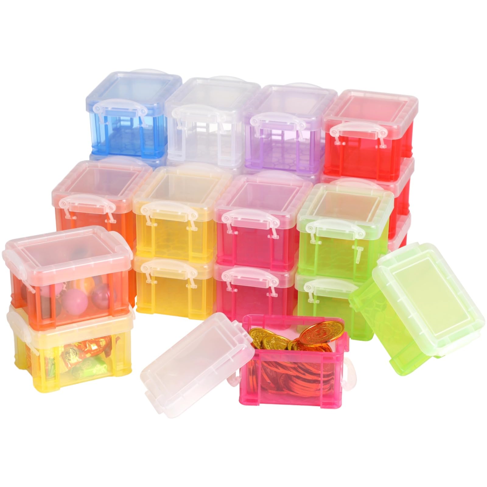 Amazon.com - OMISTAR 24 Pcs Mini Plastic Storage Bins, 3"×2.4"×2" Small ...