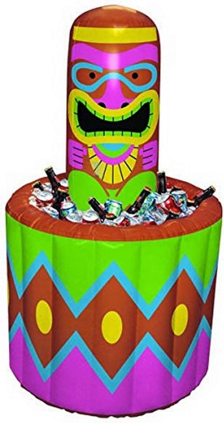 Amazon.com: amscan Tiki Party Inflatable Cooler, Multicolor, 6' (374582 ...