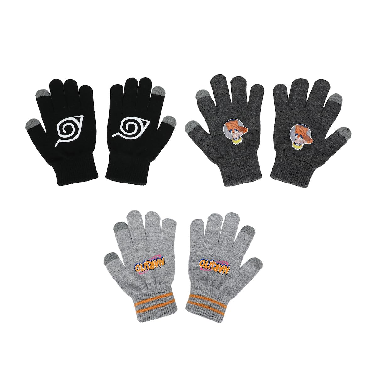 Amazon.com: Bioworld Naruto Youth Knit Gloves (Pack of 3)
