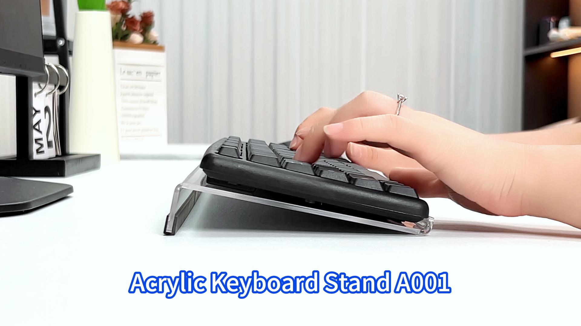 Tilted Keyboard Holder Acrylic Tilted Keyboard Stand - Ergonomic Riser ...