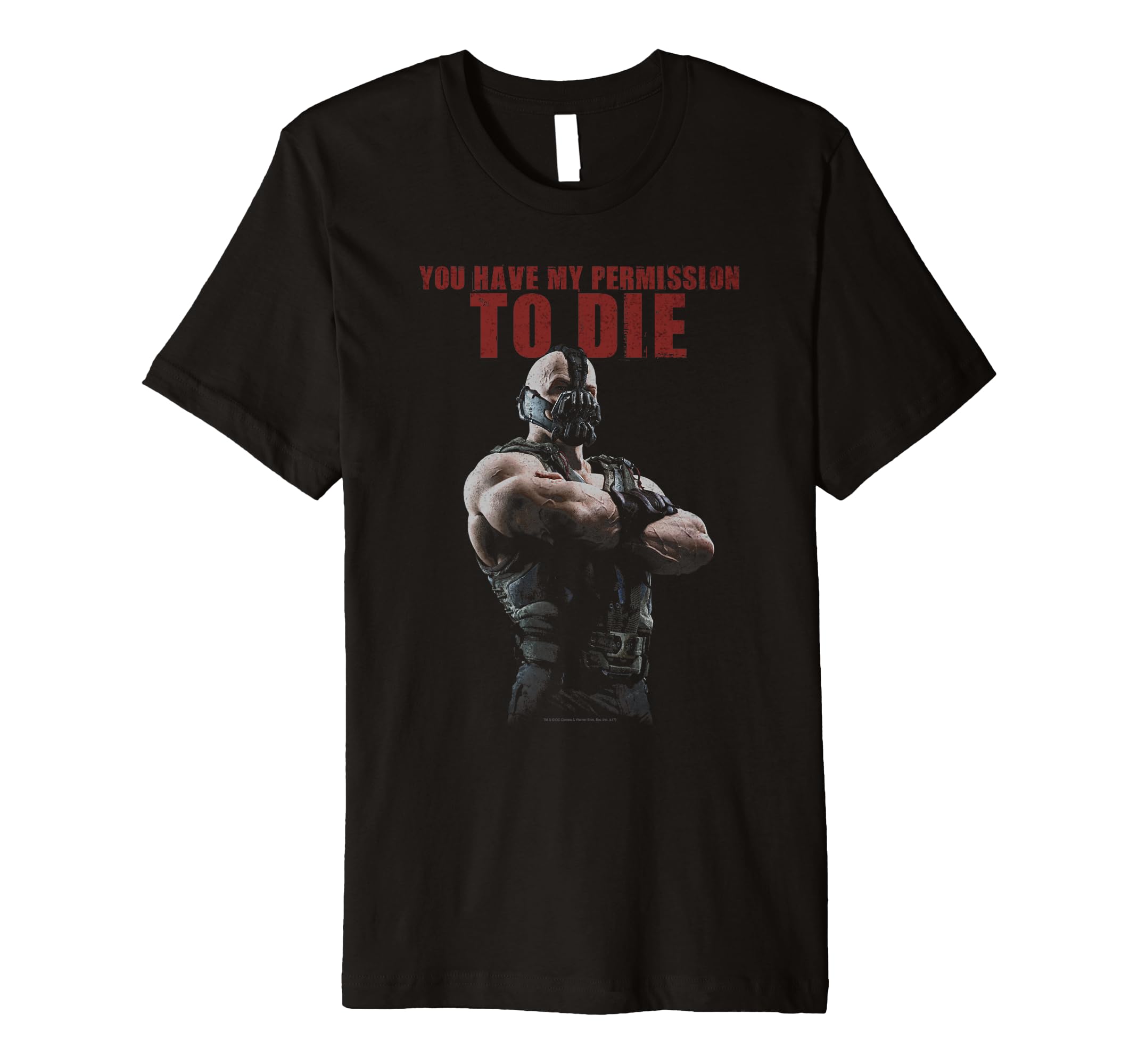 Amazon.com: Batman Dark Knight Rises Bane Permission To Die Premium T-Shirt : Clothing, Shoes ...
