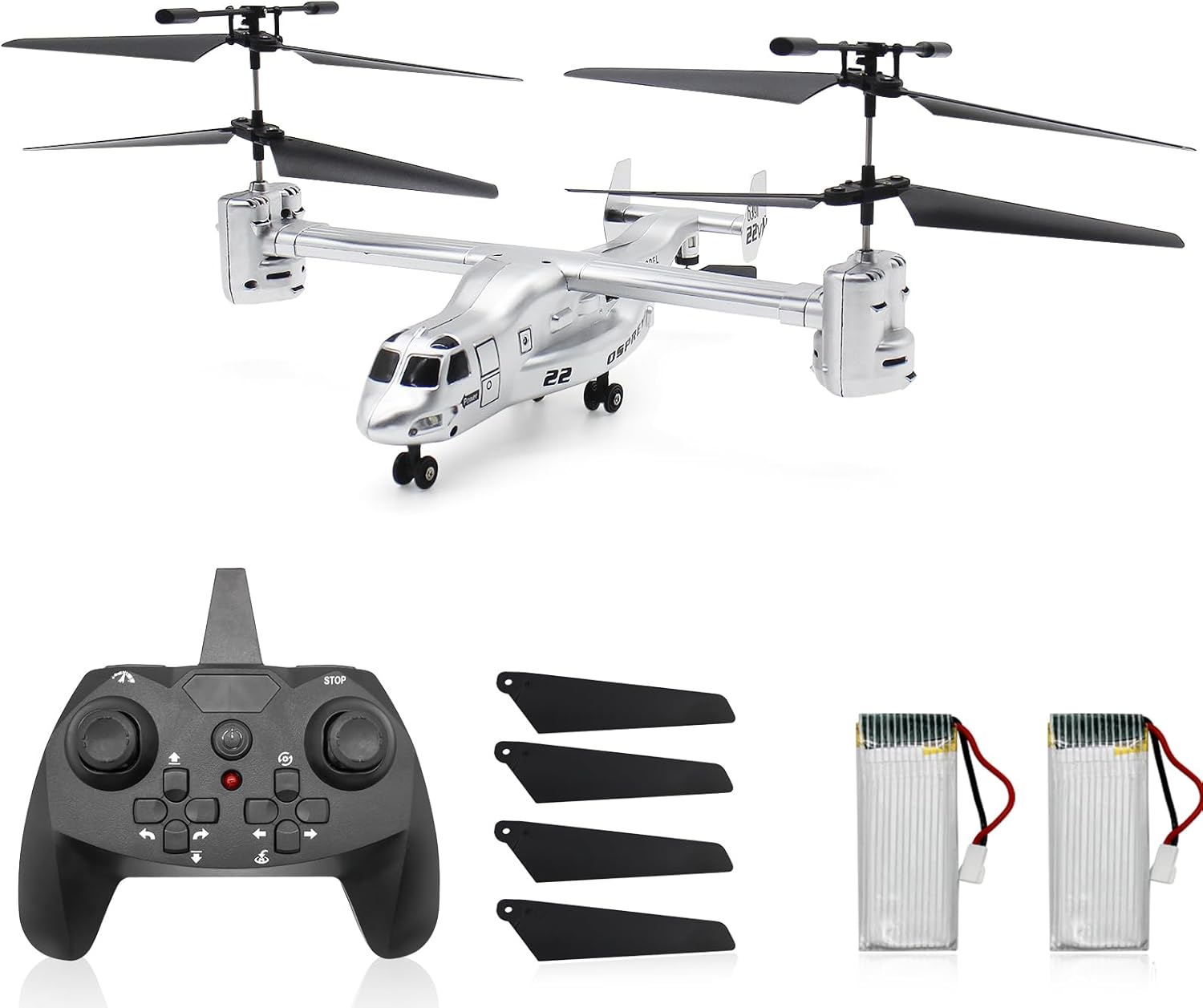 Amazon.com: Leopmase V-22 RC Plane 4CH Remote Control Airplane, with Altitude Hold High & Low ...