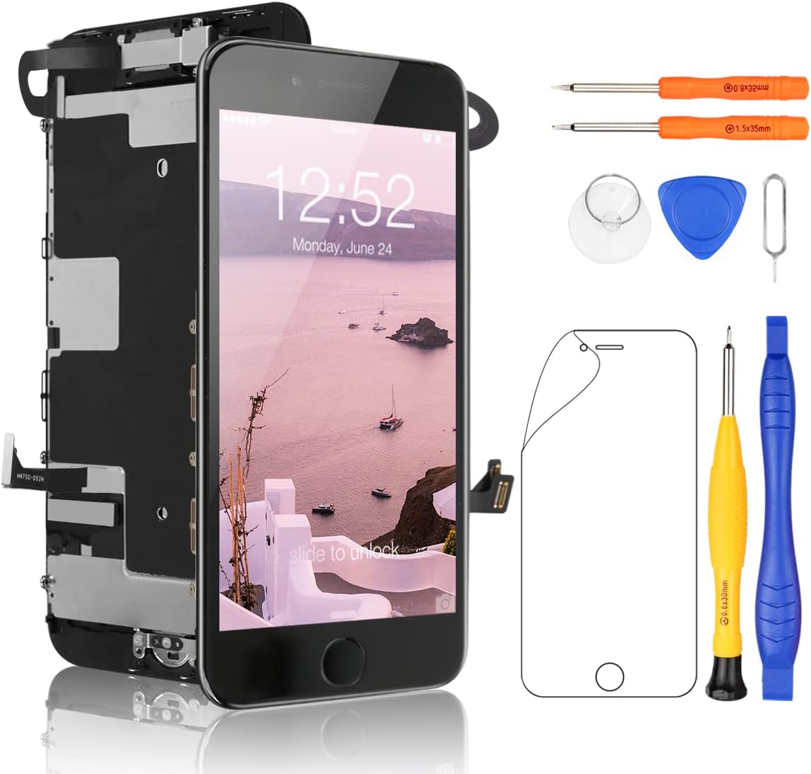 Yodoit for iPhone 8 Screen Replacement Kit Full Assembly Black LCD with ...