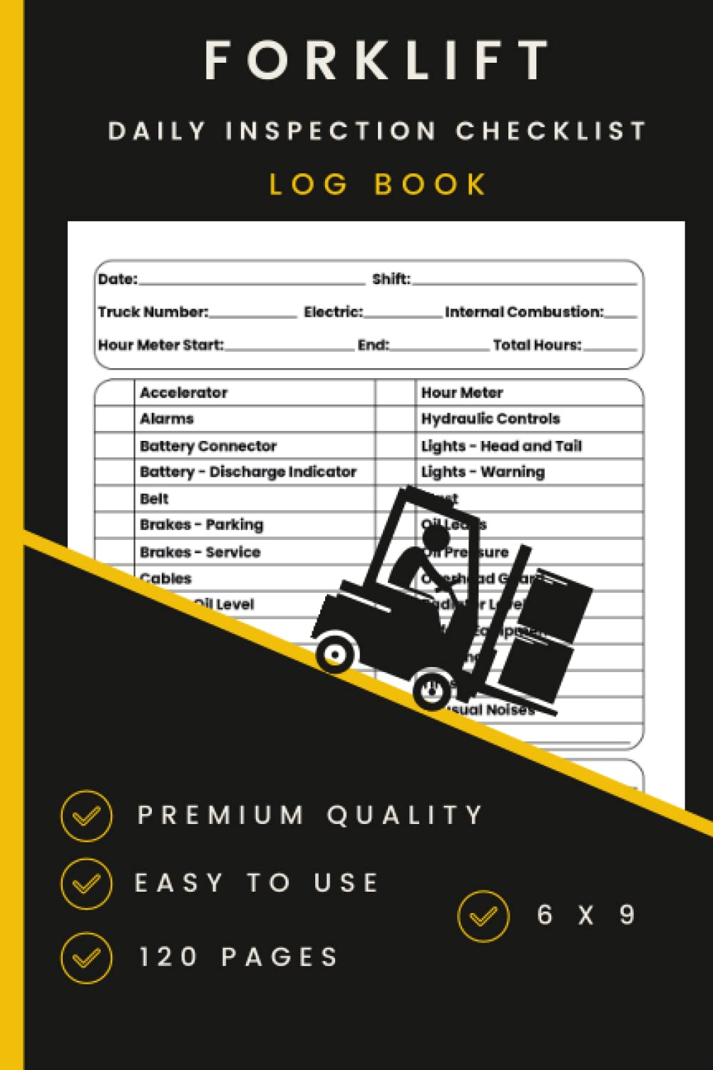 Buy Forklift Log Book with Daily Inspection Checklist: Maintenance and ...