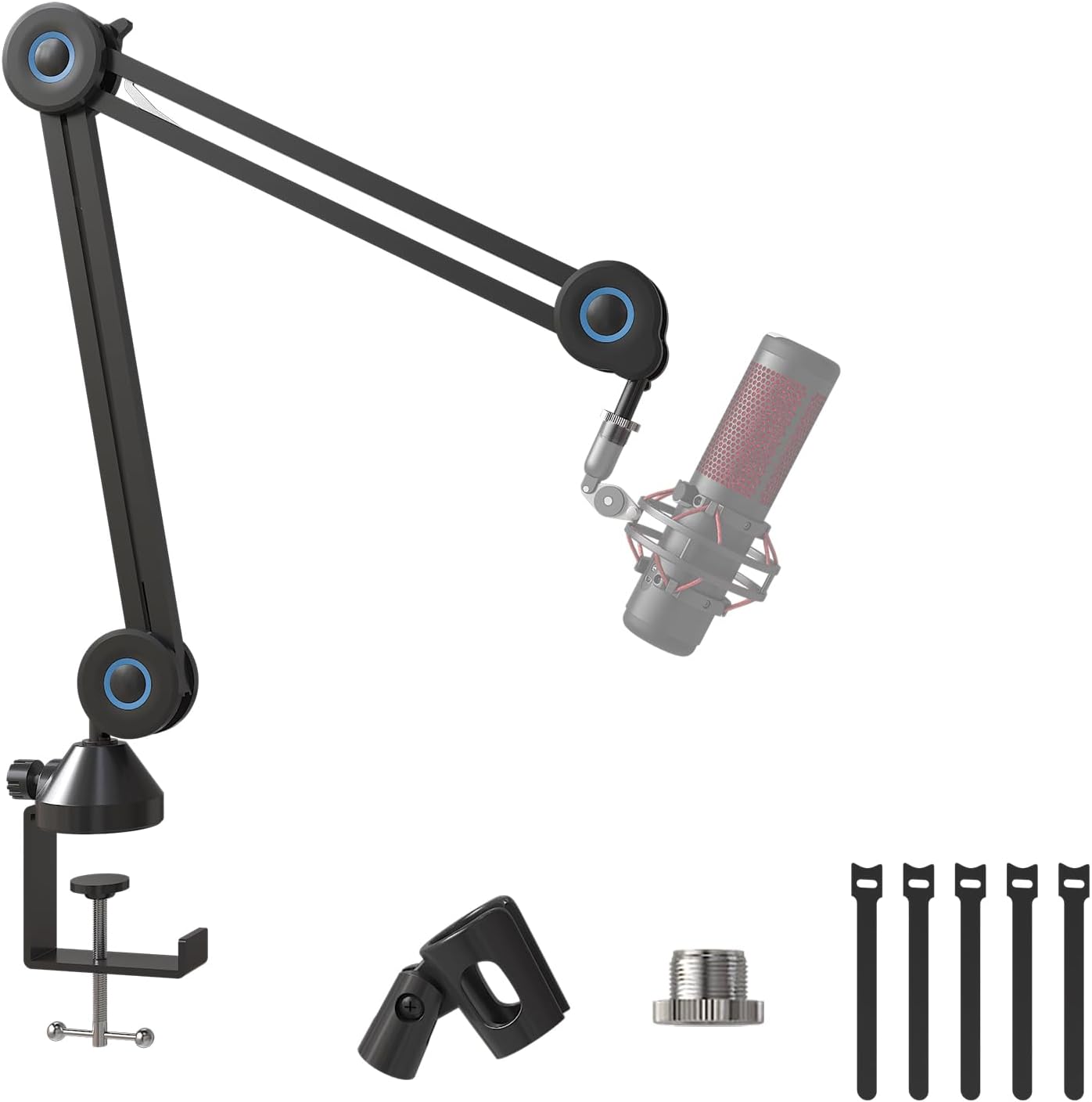 Amazon.com: Mic Stand Boom Arm for Blue Yeti, Nano, HyperX QuadCast ...