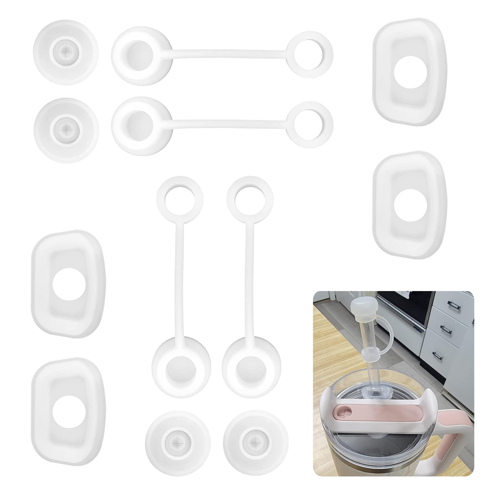 Amazon.com: 12 PCS Silicone Spill Proof Stopper Set for Stanley Cup 1.0 ...