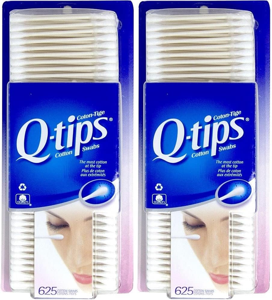 Amazon.com : 2 x Q-tips Cotton Swabs, 625 ct : Beauty & Personal Care