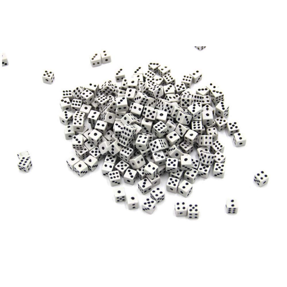 Amazon.com: KRISMYA 100Pcs 8mm White Dice,Adult Game Dice for Teaching ...