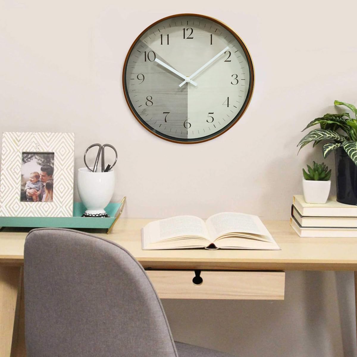 Snapklik.com : 12 Inch Battery Operated Round Wall Clocks For Living ...