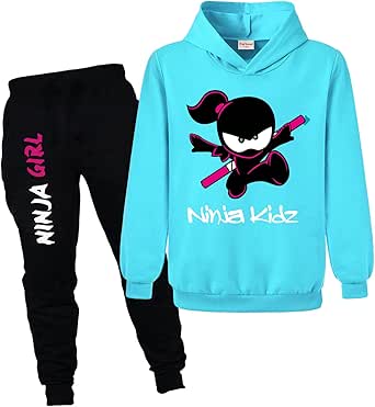 Forlcool Ninja Kidz Merch Hoodies+Pants 2pcs Tracksuits for Kids ...