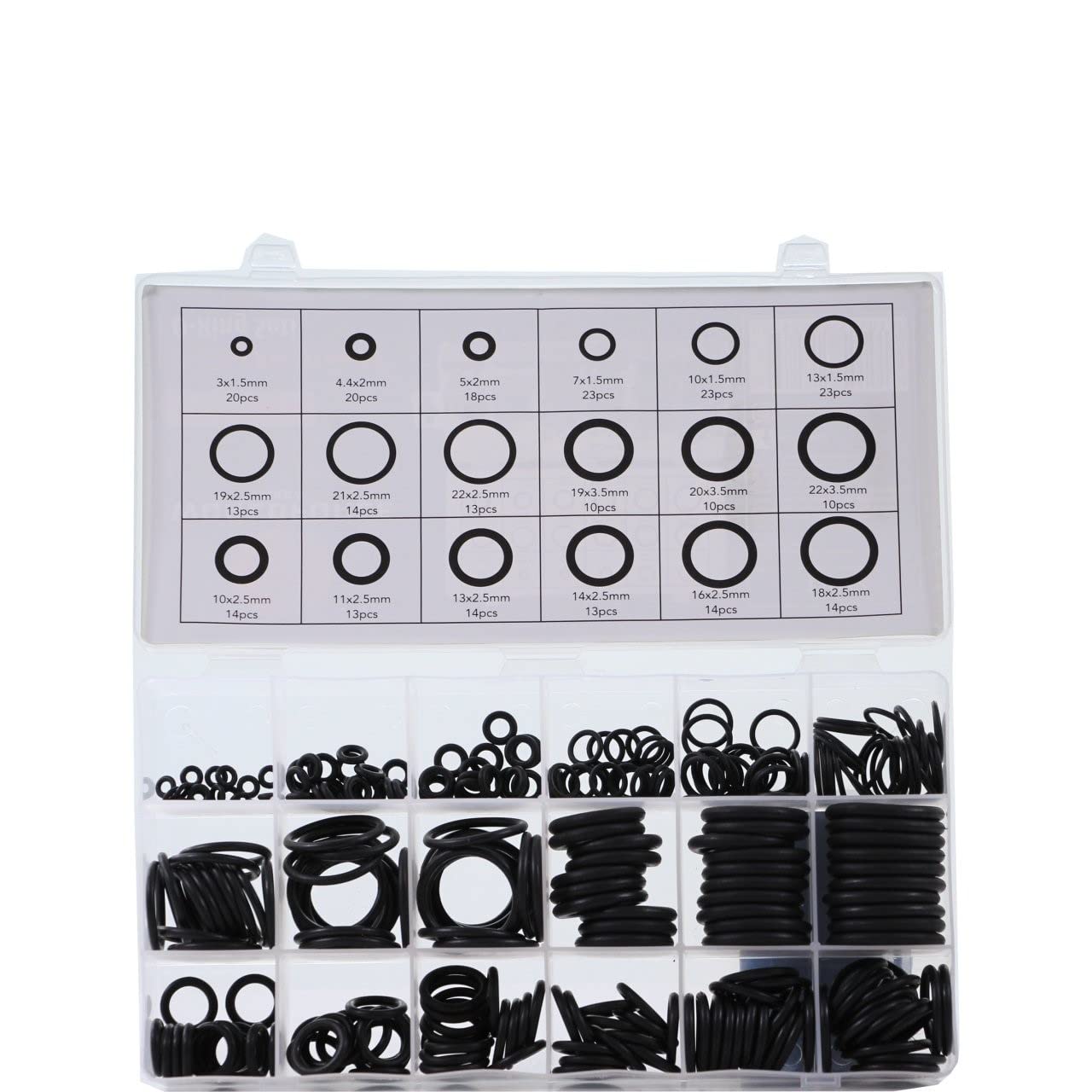O-Ring Set 279 Pieces, 18 Size Rubber O-Ring Sealing Gasket Rings ...