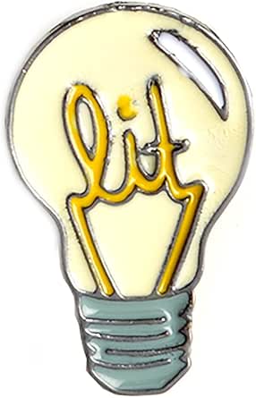 Amazon.com: 'Lit' Light Bulb Enamel Pin : Clothing, Shoes & Jewelry