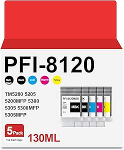 Amazon.com: BUEGOO PFI-8120 PFI8120 Ink Cartridge Compatible for Canon TM5200 5205 5200MFP 5300 ...